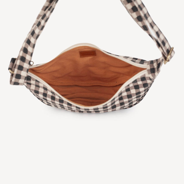 Moon Sling Bag - Black Gingham – Mango & Main