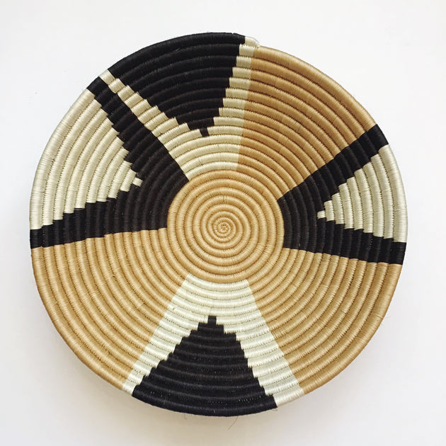 Large Basket - Black/White Triangles – Mango & Main